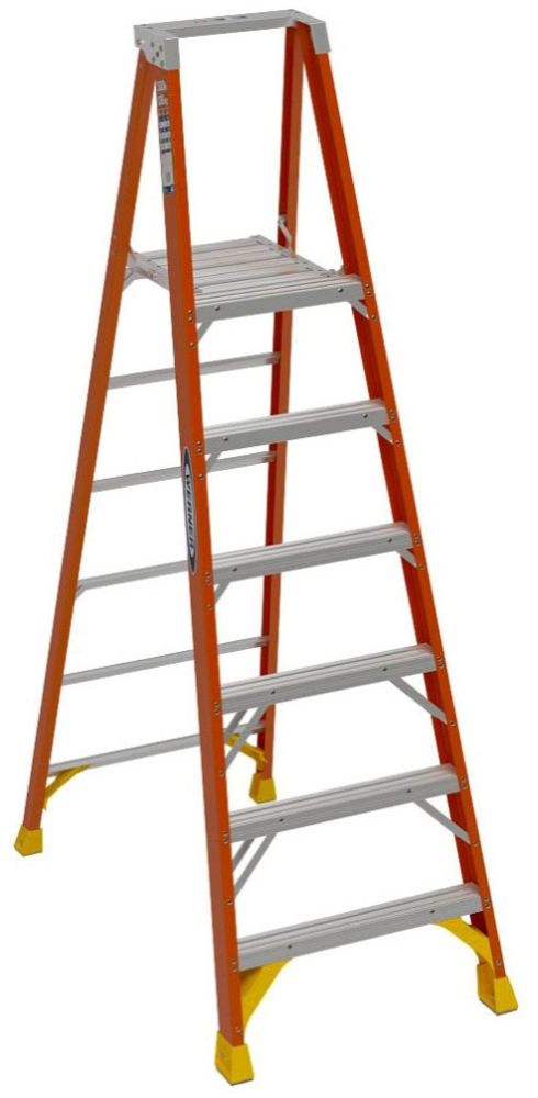 Werner 6 Ft Fiberglass Step Ladder 300 Lb Load Capacity Type Ia Duty